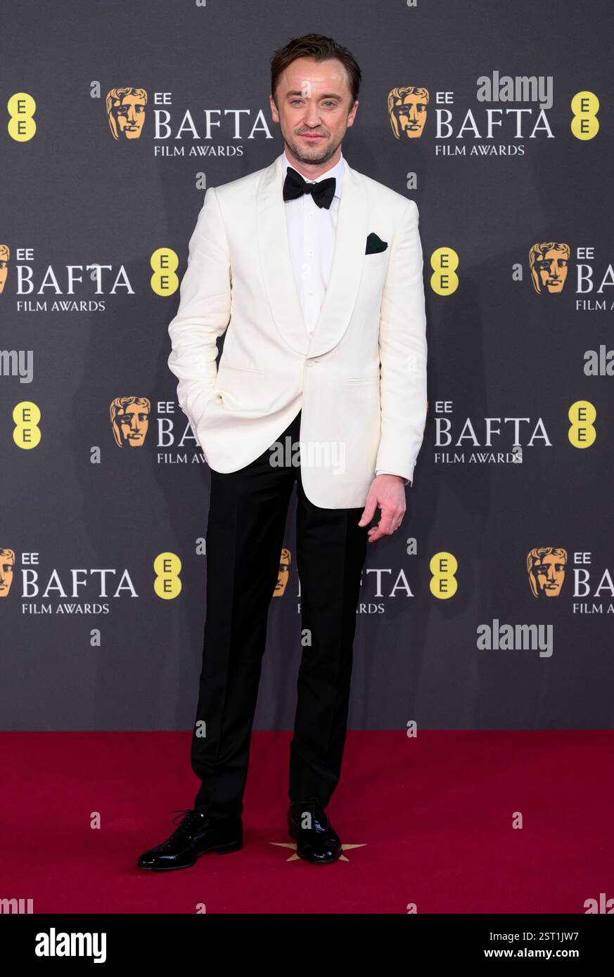 London, UK. February 16th, 2025. Tom Felton arriving at the 2025 EE ...