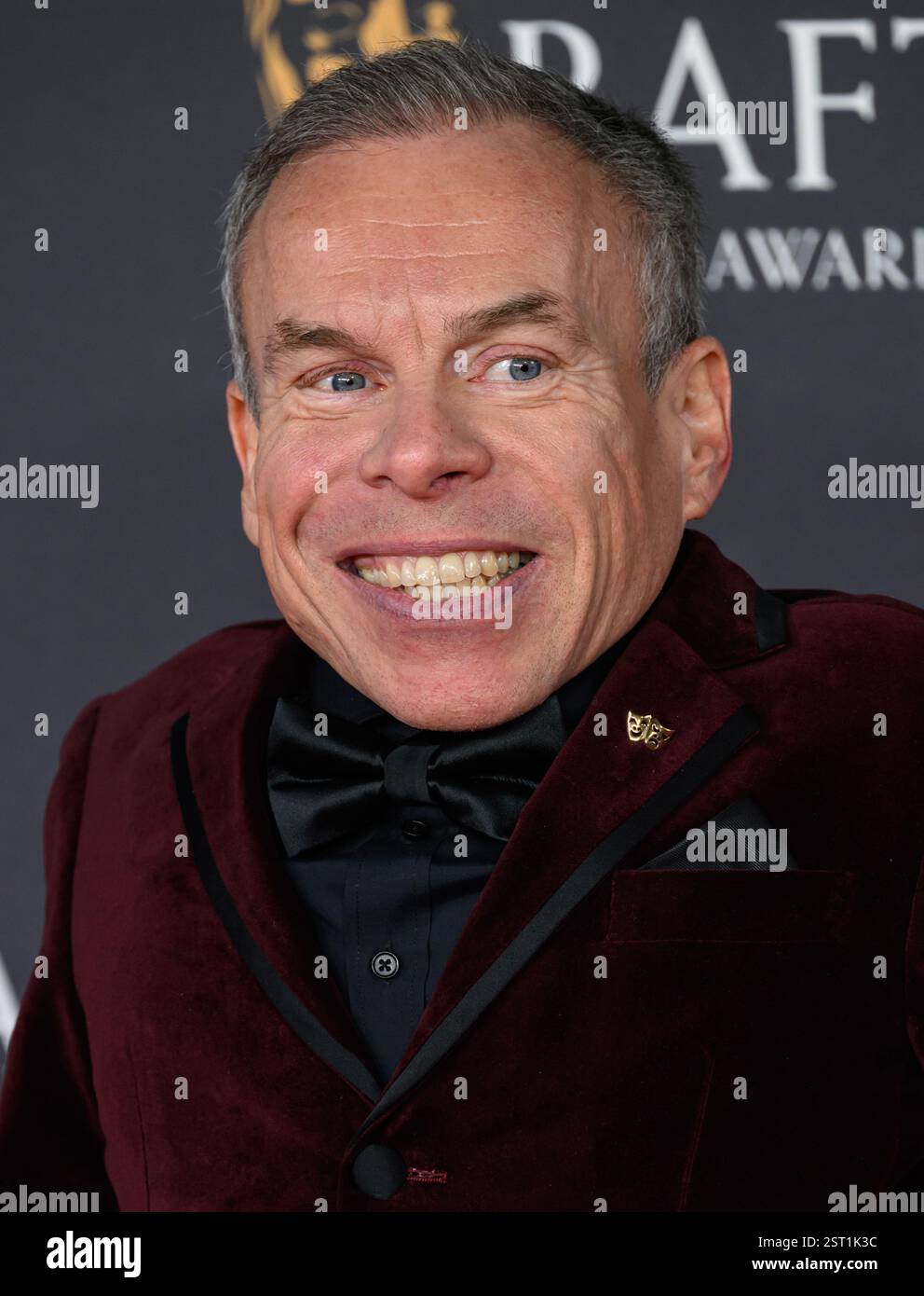 London, UK. February 16th, 2025. Warwick Davis arriving at the 2025 EE ...
