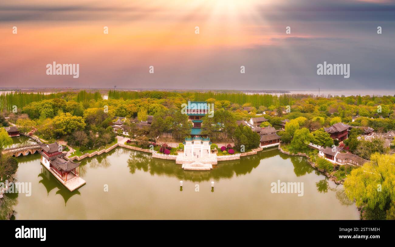Aerial view chinese garden hi-res stock photography and images - Alamy