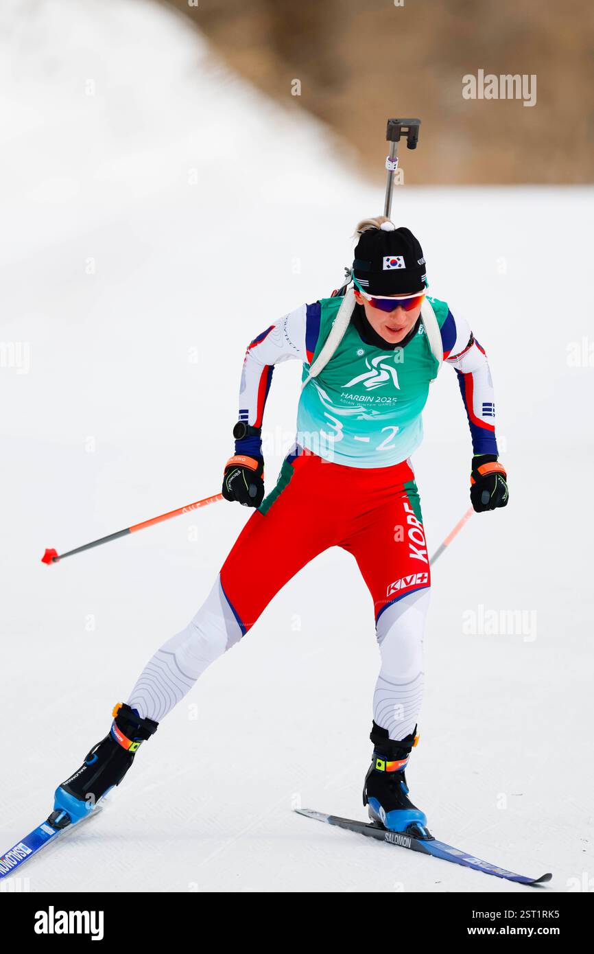 Harbin, China. 13th Feb, 2025. AVVAKUMOVA Ekaterina (KOR) Biathlon ...