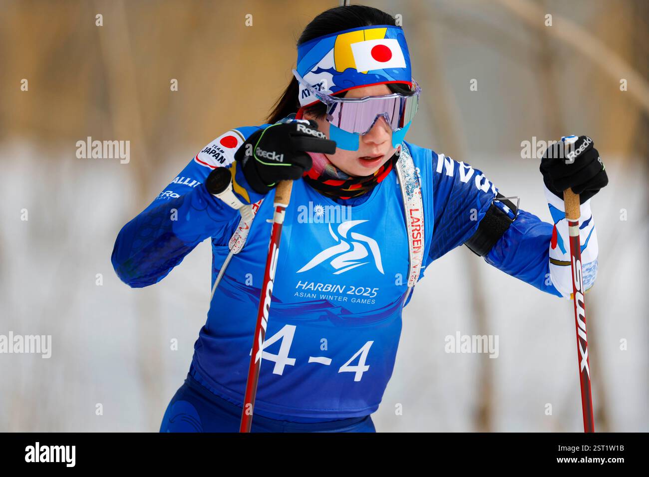 Harbin, China. 13th Feb, 2025. Misa Sasaki (JPN) Biathlon : Women 4x6km ...