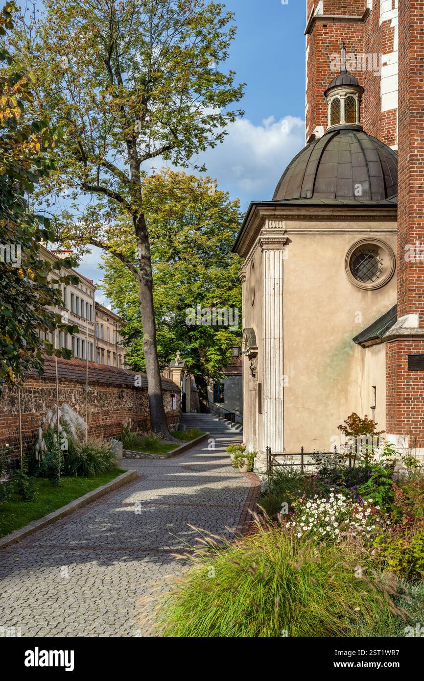 Gothic Basilica Corpus Christi, architecture detail. Jewish district ...