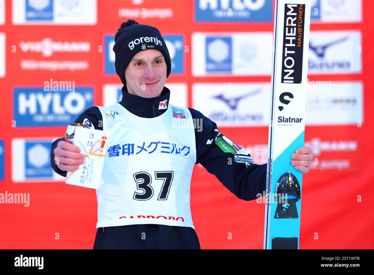 Sapporo, Hokkaido, Japan. 15th Feb, 2025. Domen Prevc (SLO) Ski Jumping ...