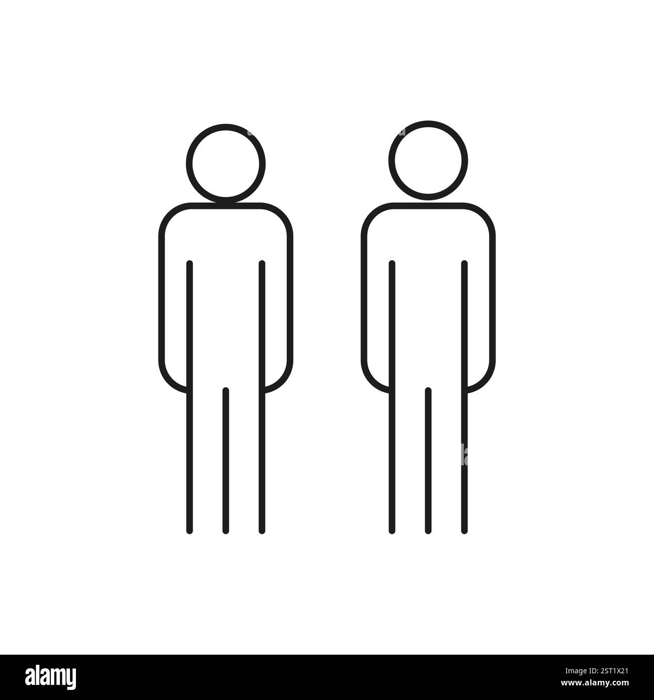 People icon. Human figure symbol. Simple person outline. Minimalist ...