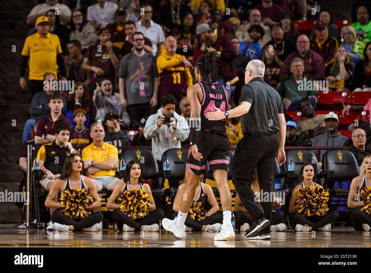 Tempe, United States. 15th Feb, 2025. Arizona State Sun Devils guard ...