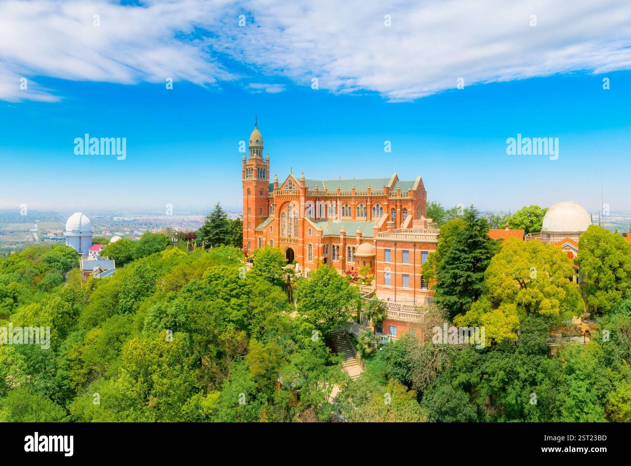 Architectural Scenery at the Top of Sheshan Mountain in Shanghai, China ...
