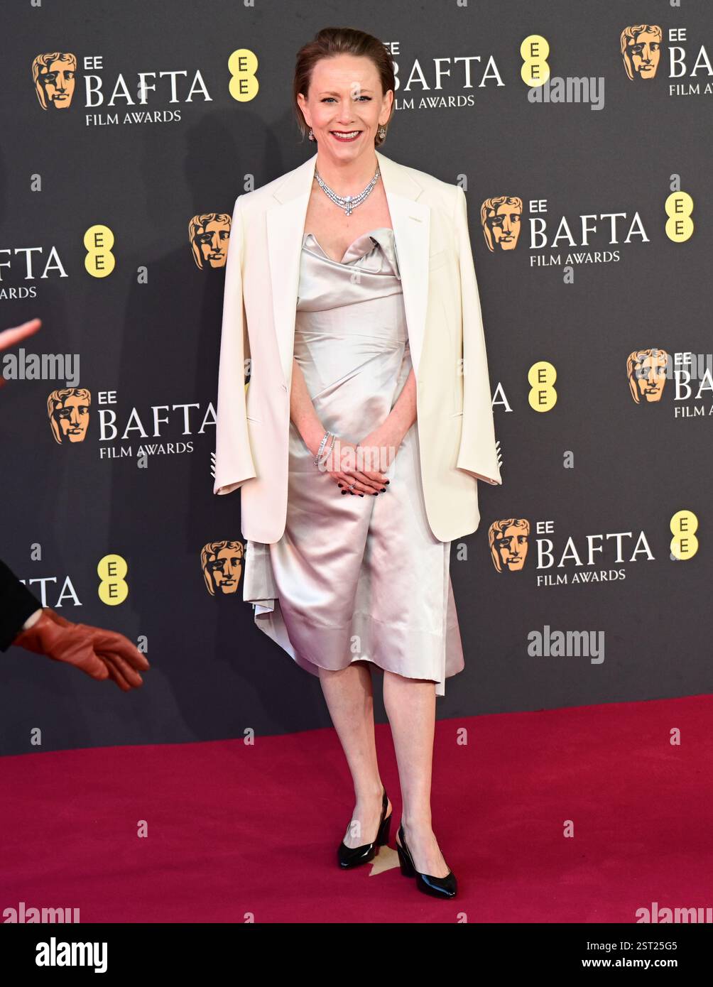 LONDON, ENGLAND: 16th February 2025: Anna Higgs at EE BAFTA Film Awards ...