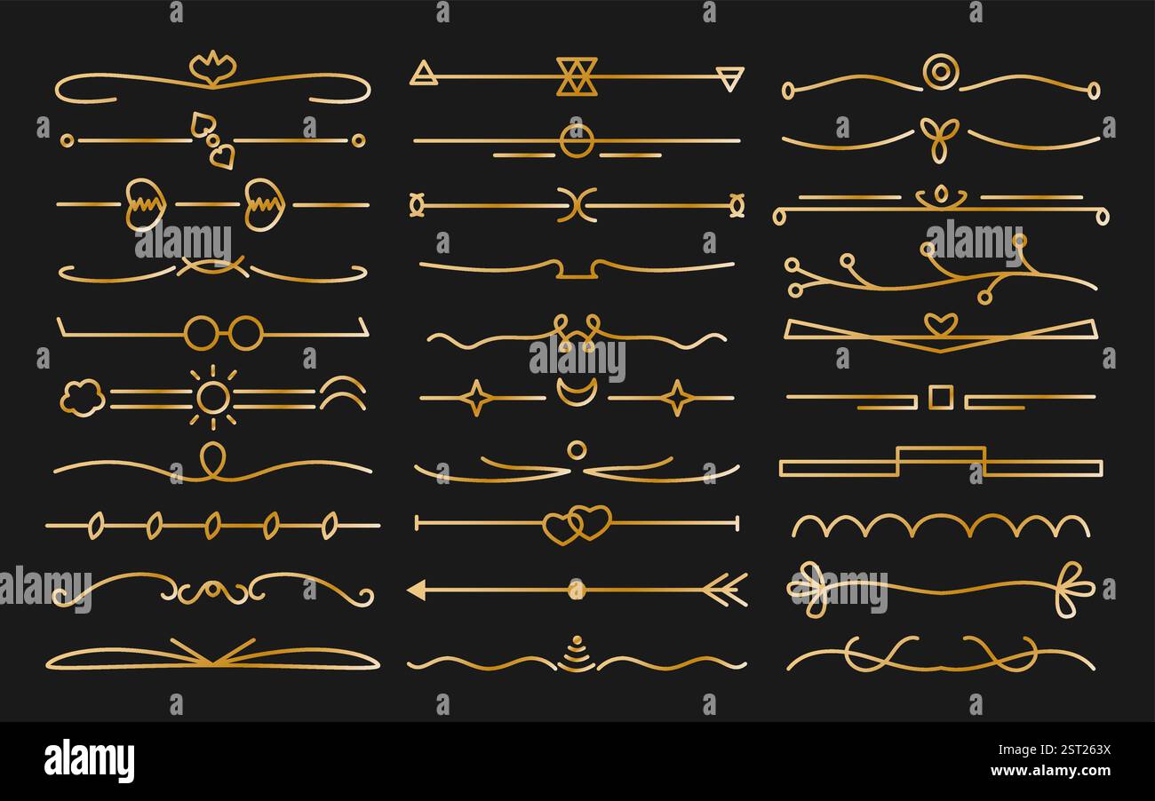 Dark-themed abstract divider with smooth gold gradients and blended ...