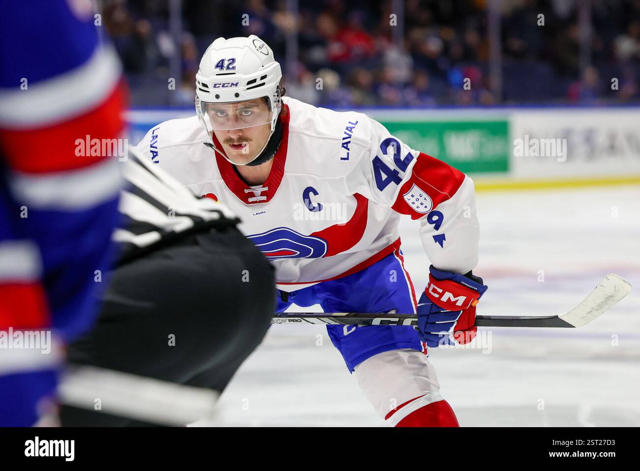Rochester, New York, USA. 16th Feb, 2025. Laval Rocket forward Lucas ...