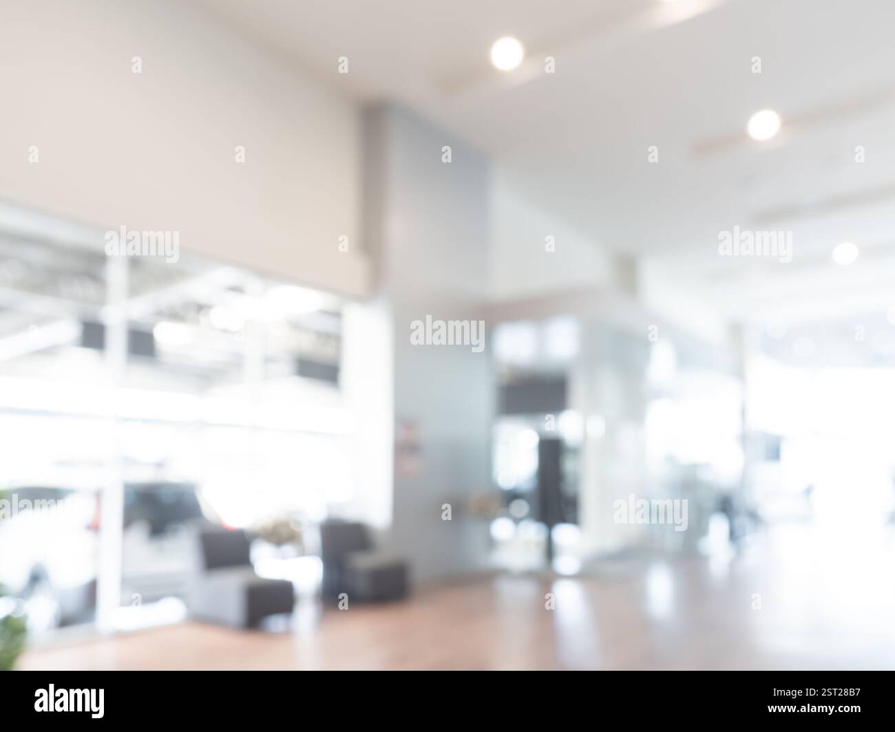 Abstract blurred modern office room, bright workspace background, glass ...
