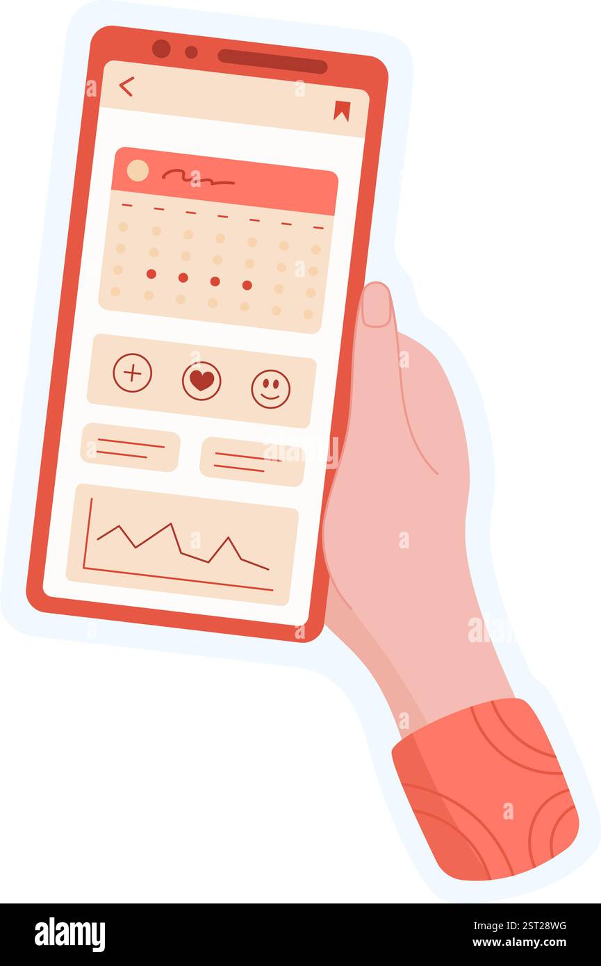 Sticker Of Hand Holding Phone Stock Vector Image & Art - Alamy