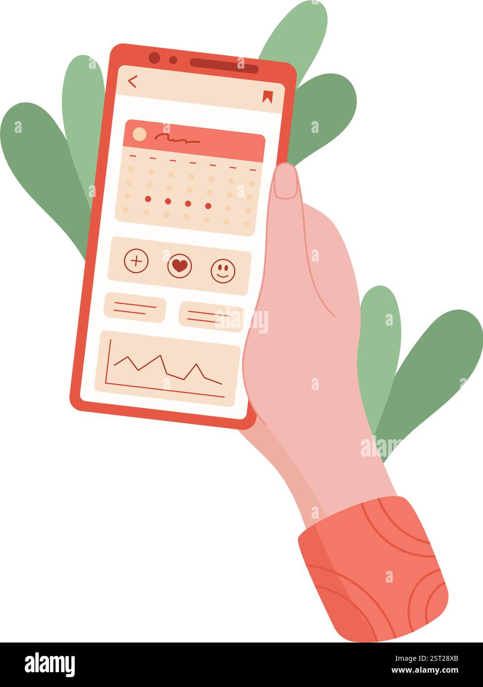 Hand Holds Phone Calendar App Stock Vector Image & Art - Alamy