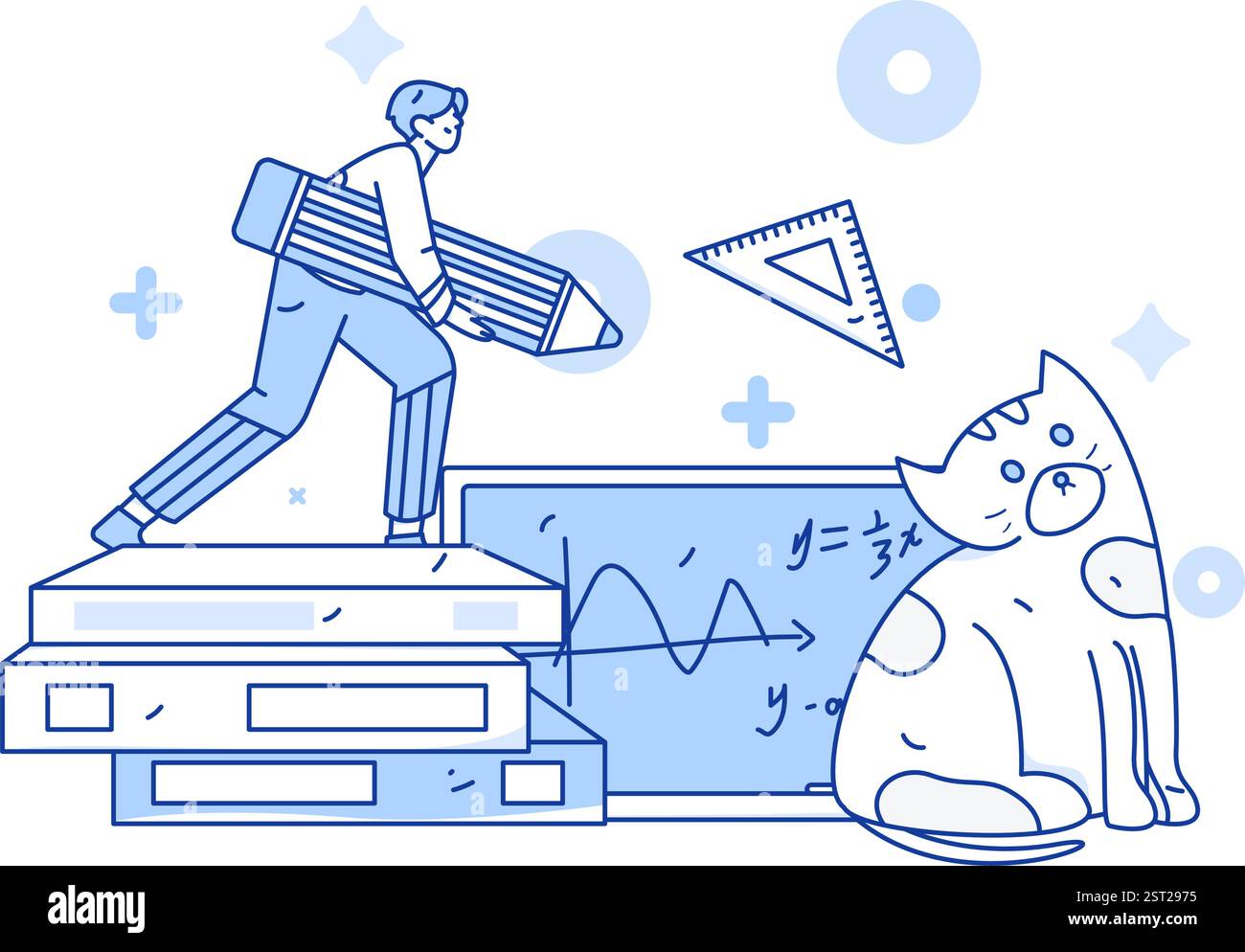 Education and learning people flat vector concept hand drawn ...