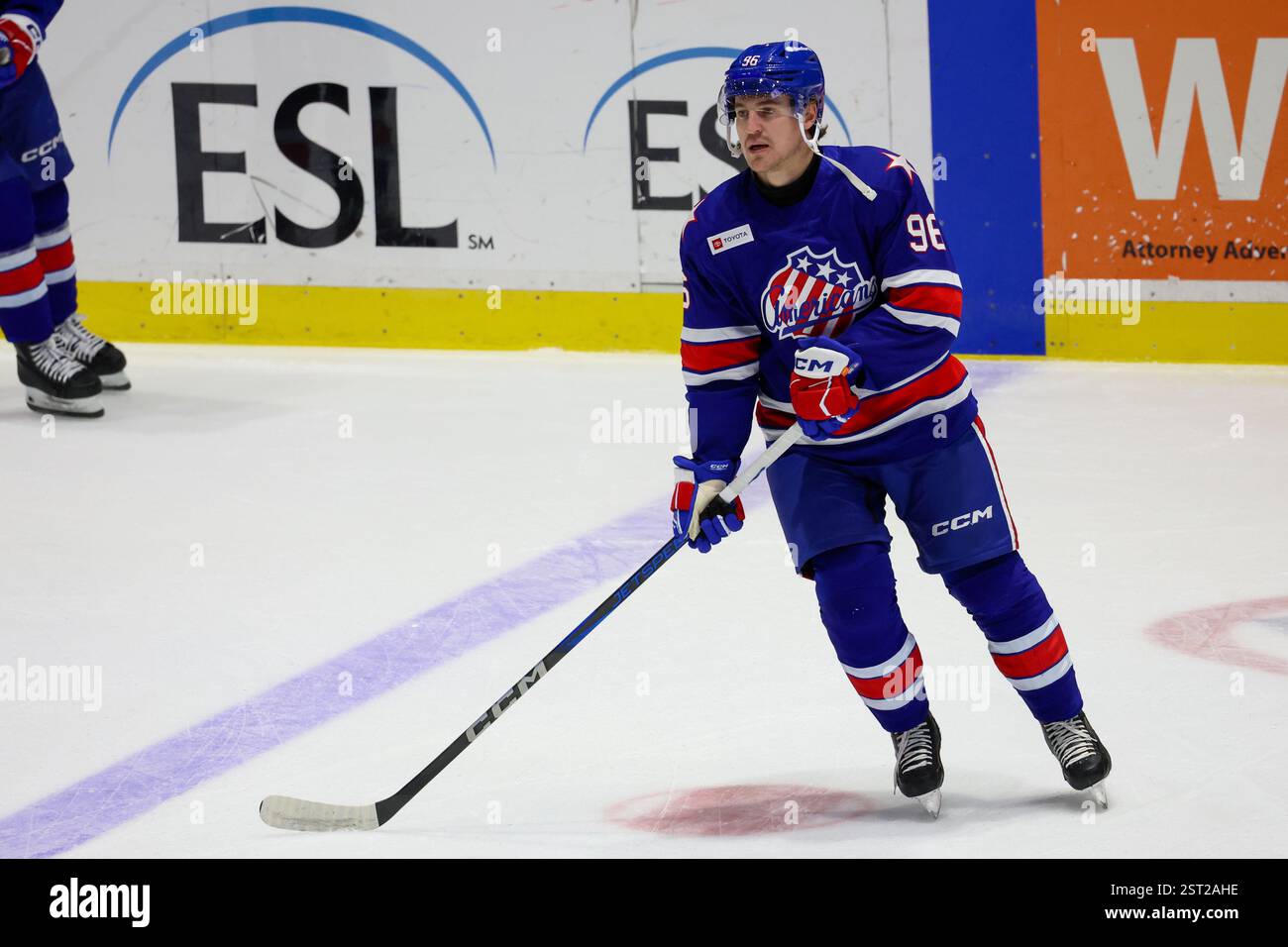 Rochester, New York, USA. 16th Feb, 2025. Rochester Americans forward ...