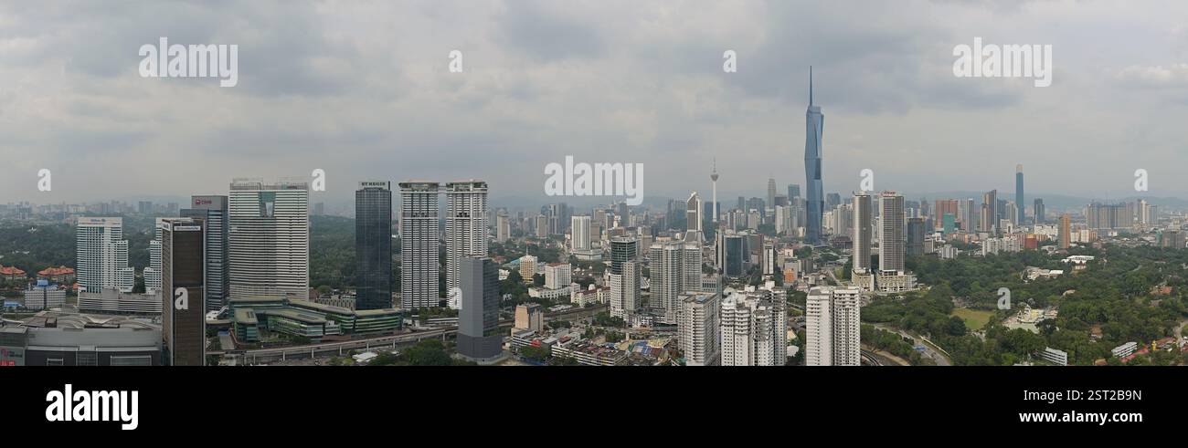 Panorama of Kuala Lumpur with KL Sentral transport & commercial hub on ...