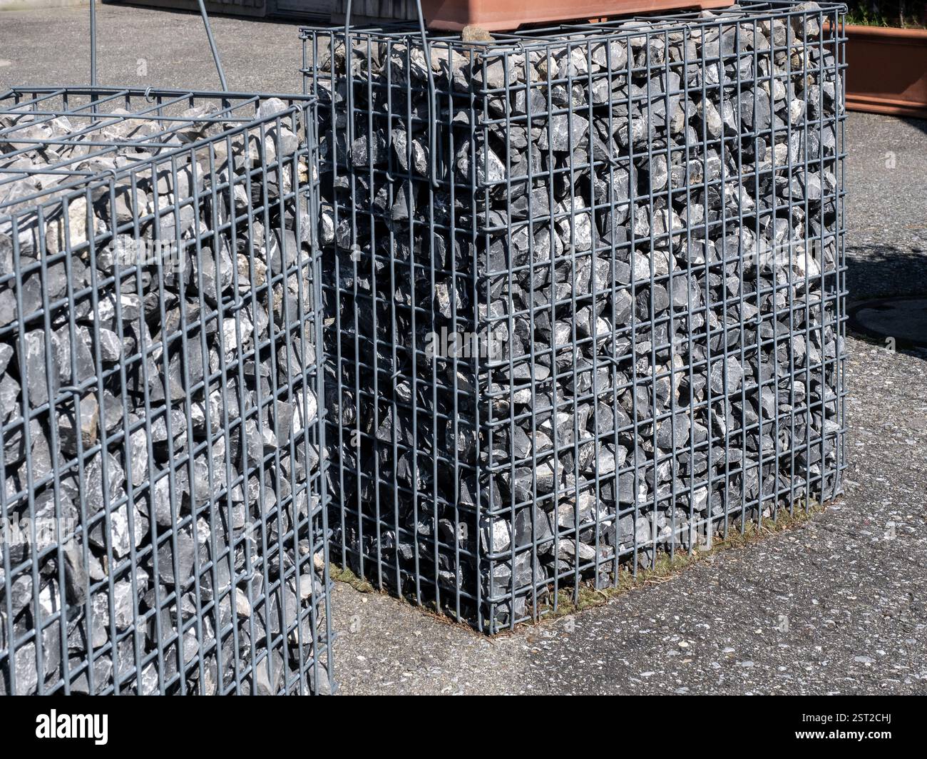 Gabion mesh wire wall panel, galvanized steel garden stone wire basket ...