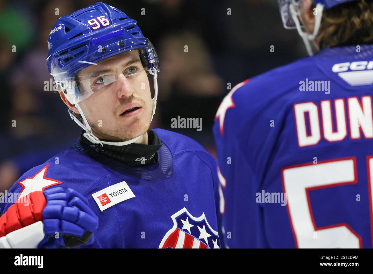 Rochester, New York, USA. 16th Feb, 2025. Rochester Americans forward ...