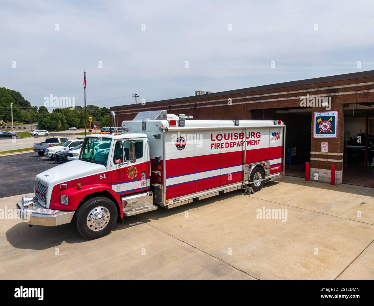 Day Time Drone Images Of The Louisburg North Carolina Fire Department ...