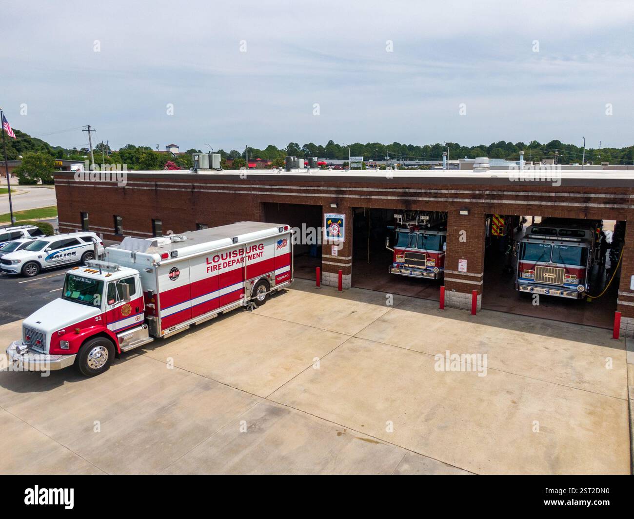 Day Time Drone Images Of The Louisburg North Carolina Fire Department ...