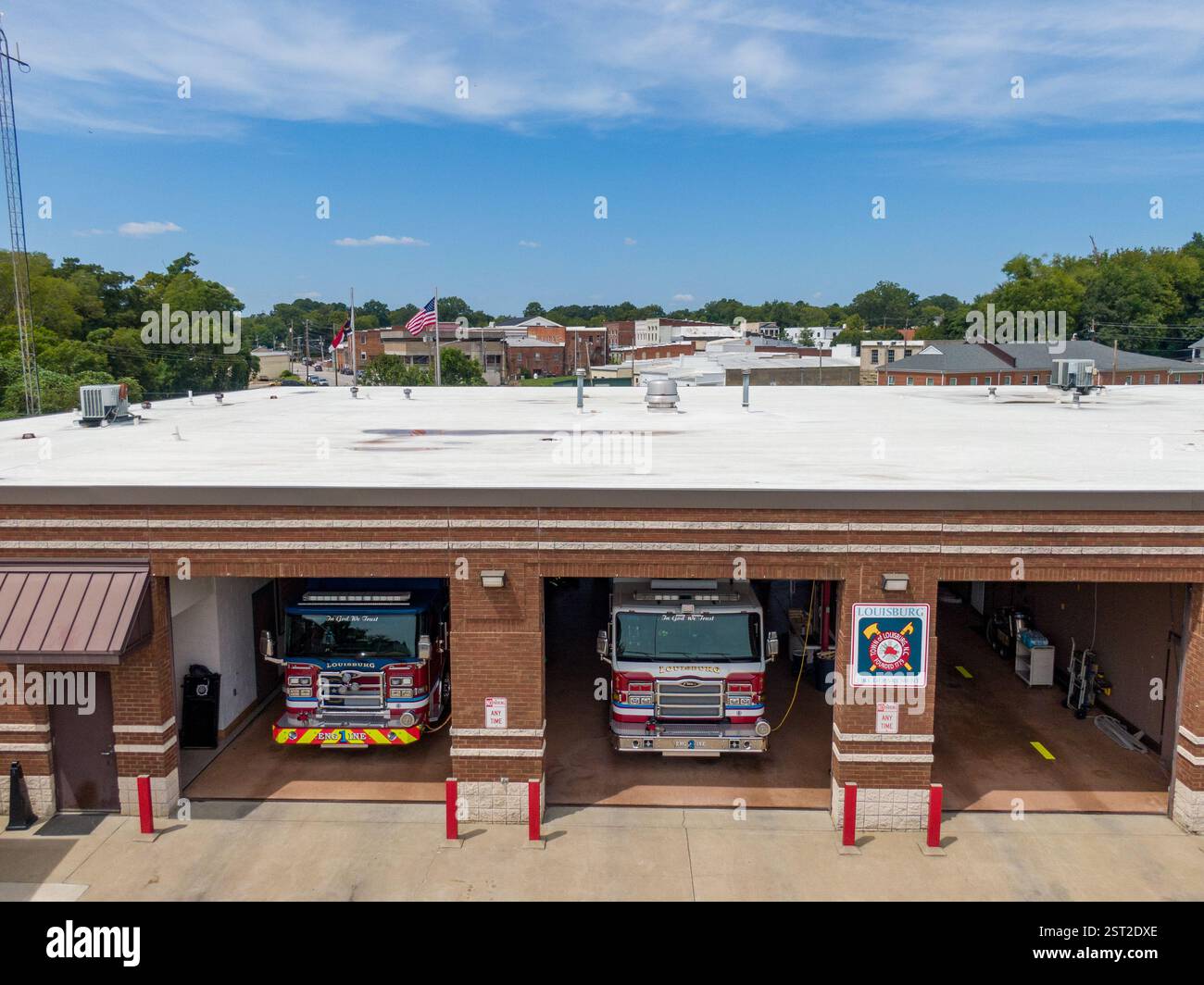 Day Time Drone Images Of The Louisburg North Carolina Fire Department ...