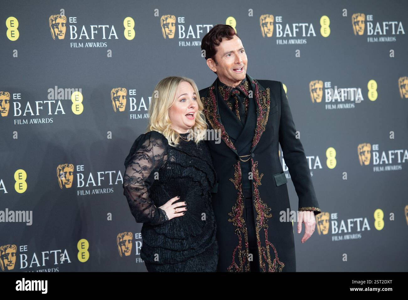 London, UK. 16 Feb, 2025. Pictured: David Tennant and Georgia Tennant ...