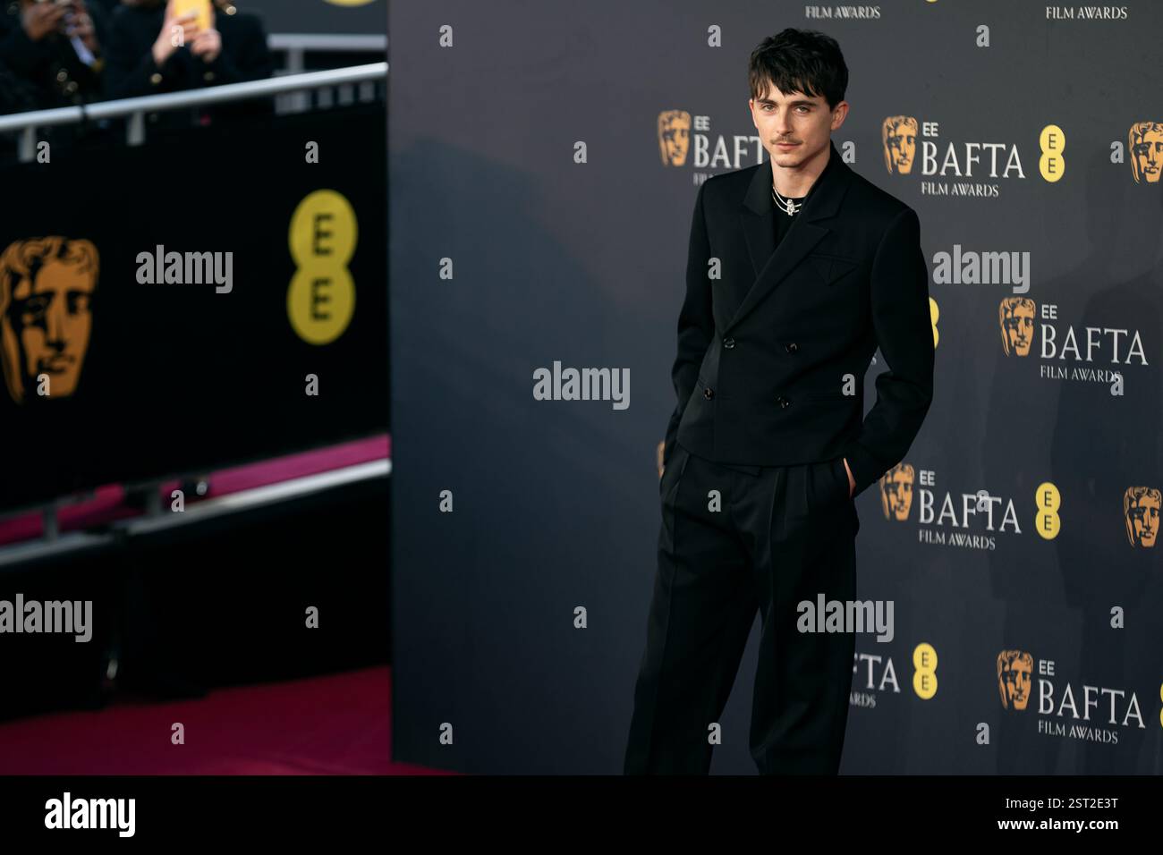 LONDON, ENGLAND - FEBRUARY 16: Timothee Chalamet attends the EE BAFTA ...