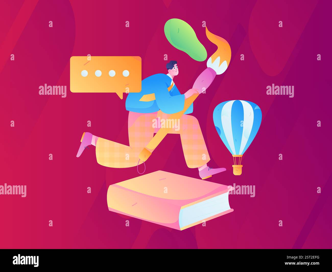 Education and learning people flat vector concept hand drawn ...