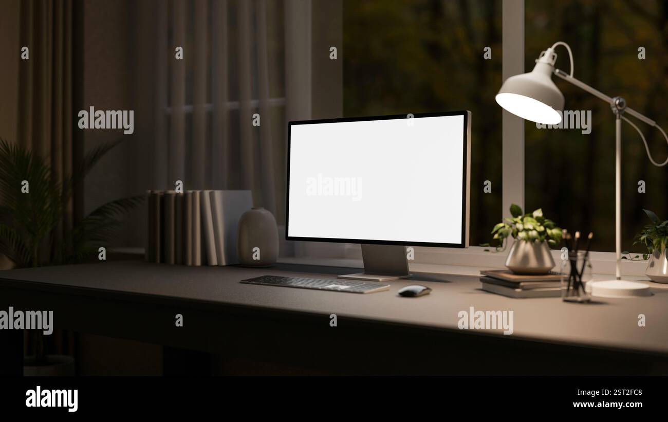 Dark room computer screen glow hi-res stock photography and images - Alamy