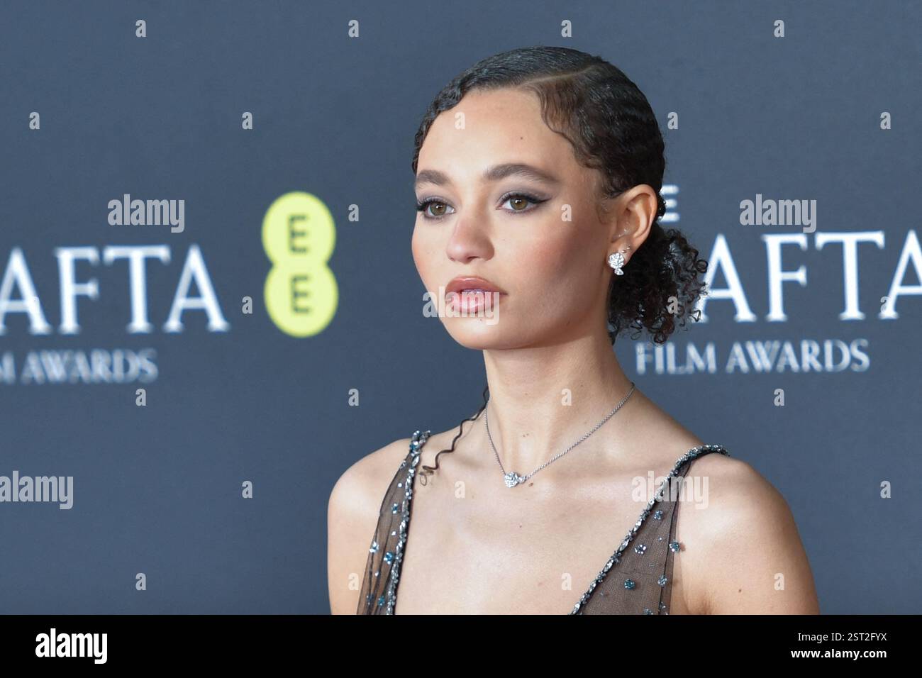 Nico Parker attending the 2025 EE BAFTA Film Awards at The Royal ...