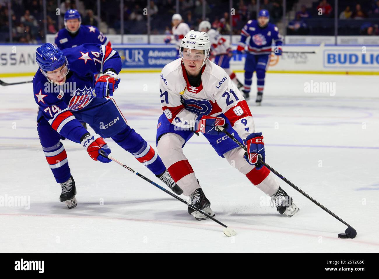 Rochester, New York, USA. 16th Feb, 2025. Laval Rocket forward Riely ...