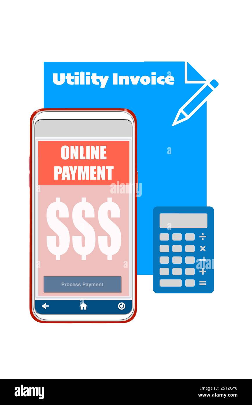 Invoice design online payment Cut Out Stock Images & Pictures - Alamy
