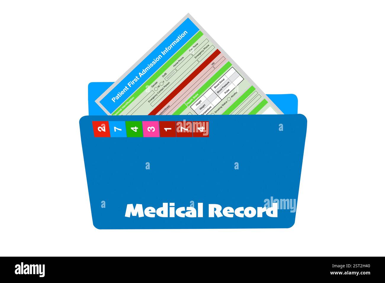 Graphic picture of patient information in the opened medical record ...