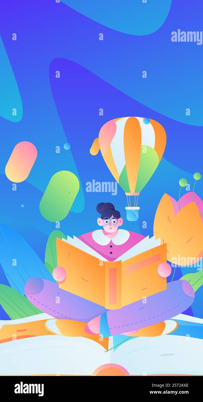 Education and learning people flat vector concept hand drawn ...