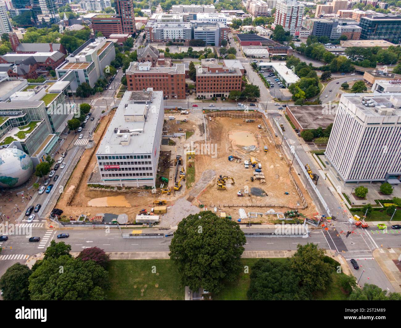 Various Day Time Drone Images of Downtown Raleigh Featuring The NC ...