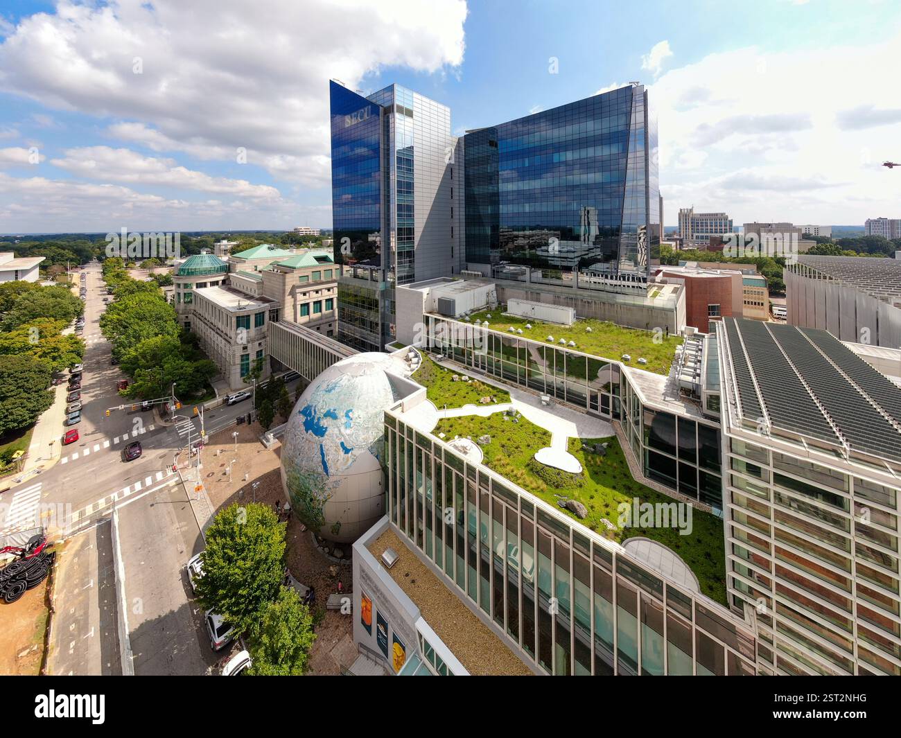 Various Day Time Drone Images of Downtown Raleigh Featuring The NC ...