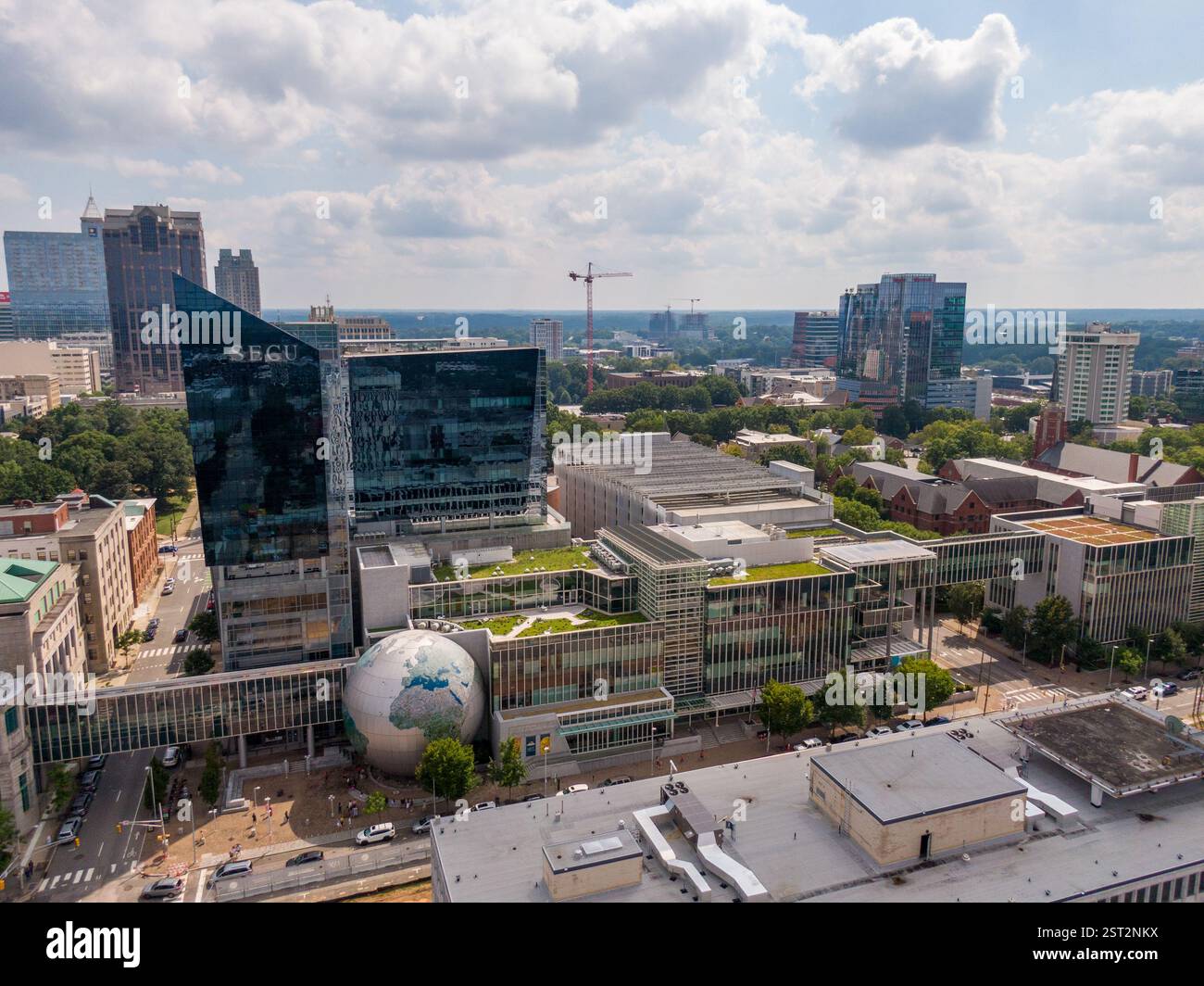 Various Day Time Drone Images of Downtown Raleigh Featuring The NC ...