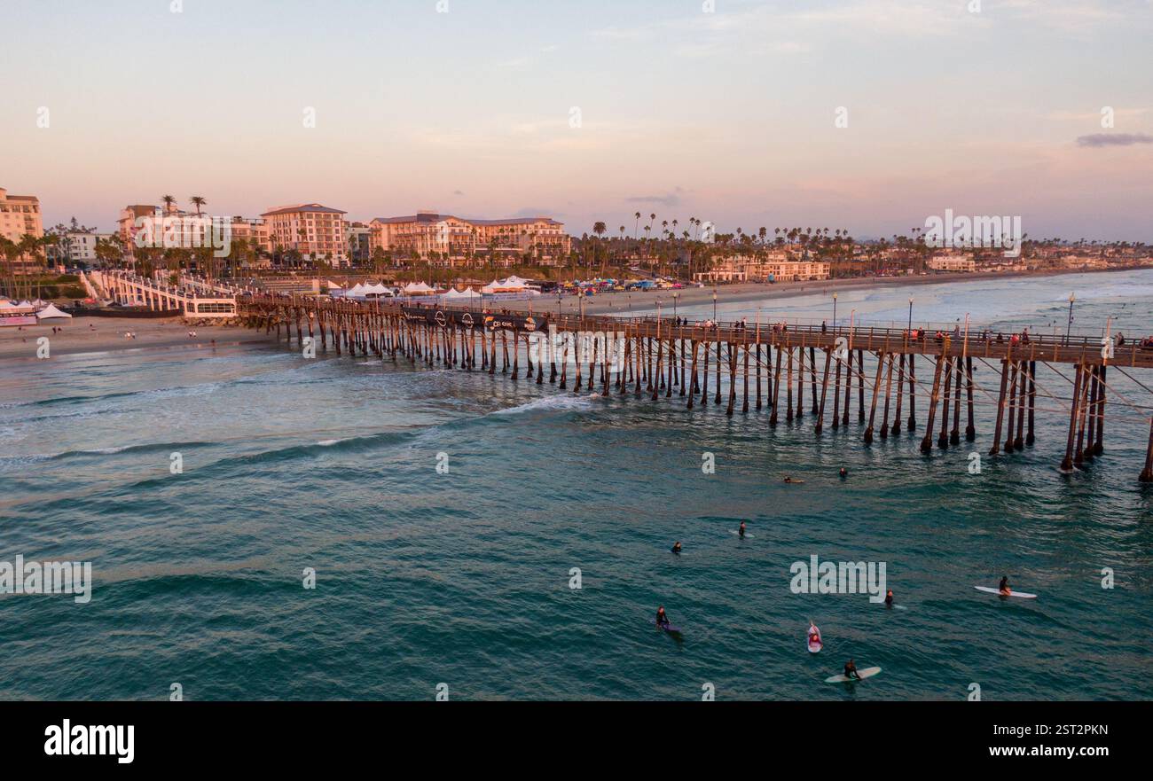 Various Drone Images of Downtown Oceanside California For Tourism, Real ...