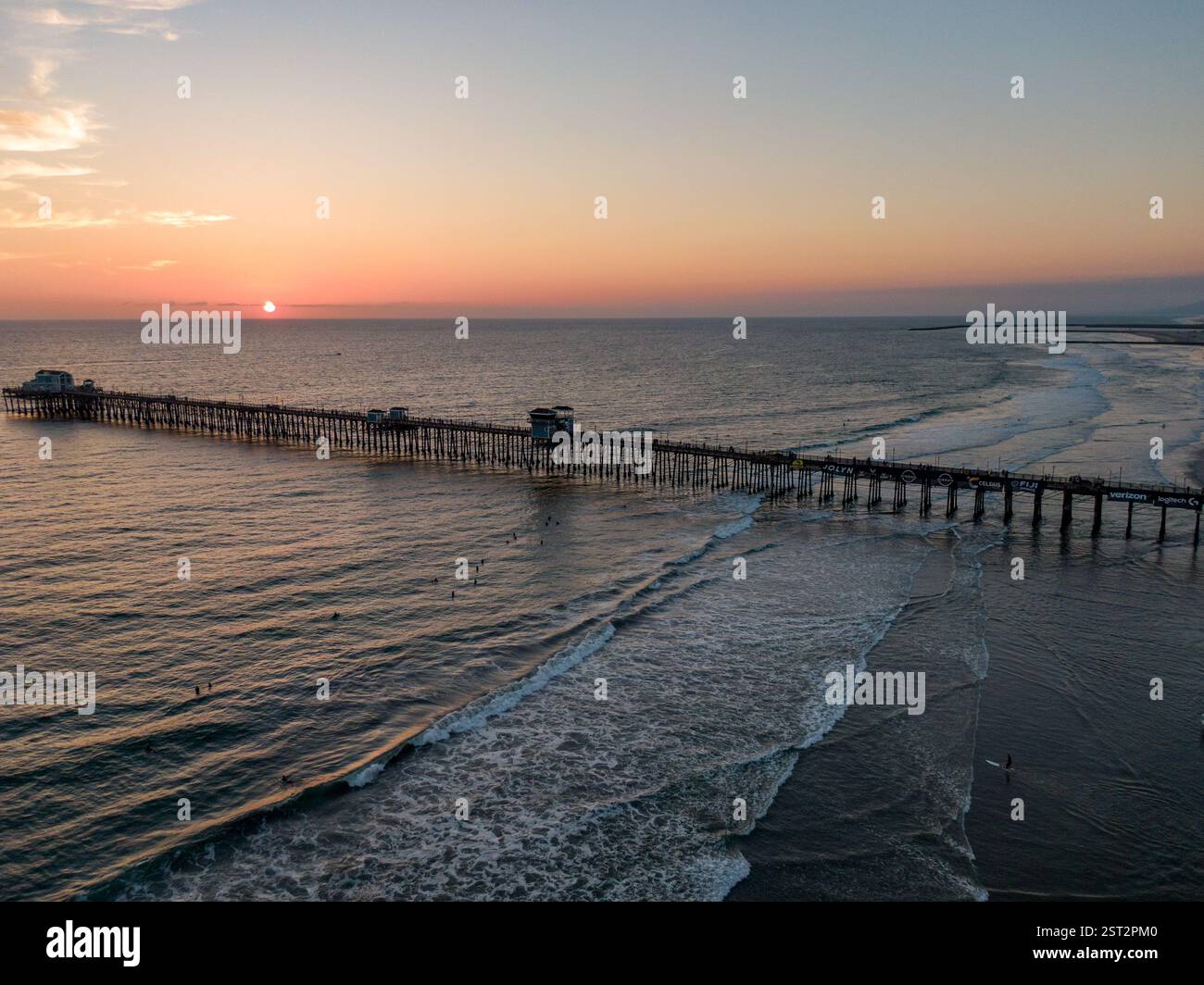 Various Drone Images of Downtown Oceanside California For Tourism, Real ...