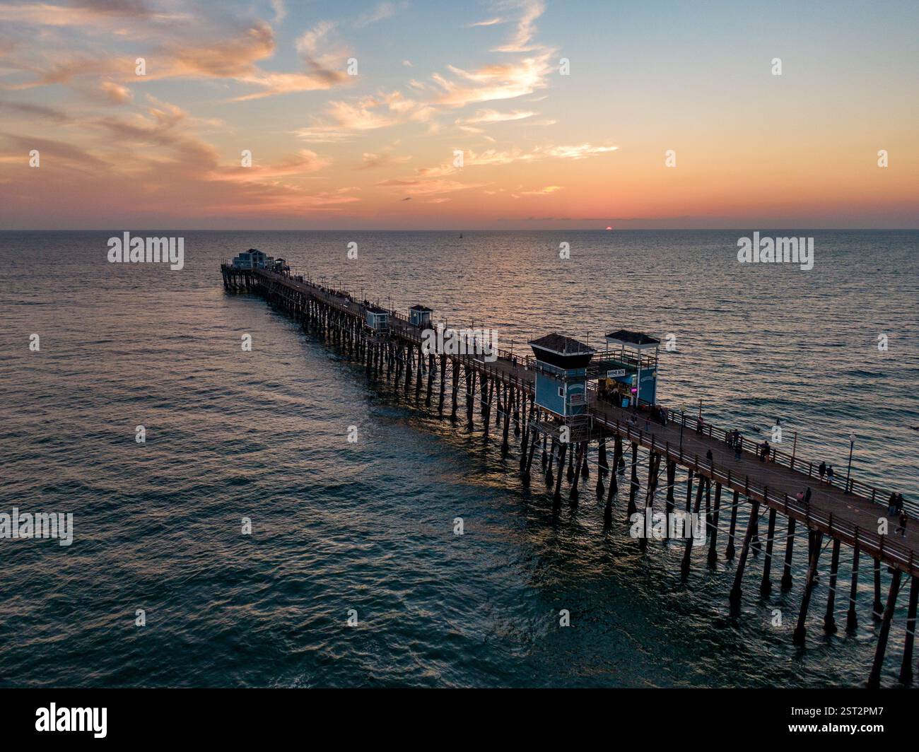 Various Drone Images of Downtown Oceanside California For Tourism, Real ...