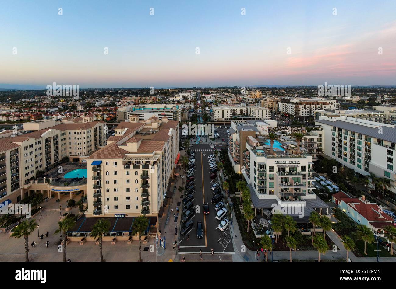 Various Drone Images of Downtown Oceanside California For Tourism, Real ...