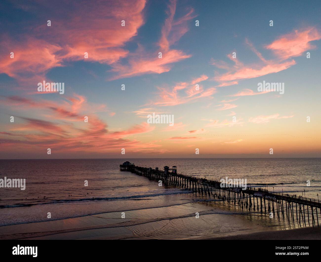 Various Drone Images of Downtown Oceanside California For Tourism, Real ...