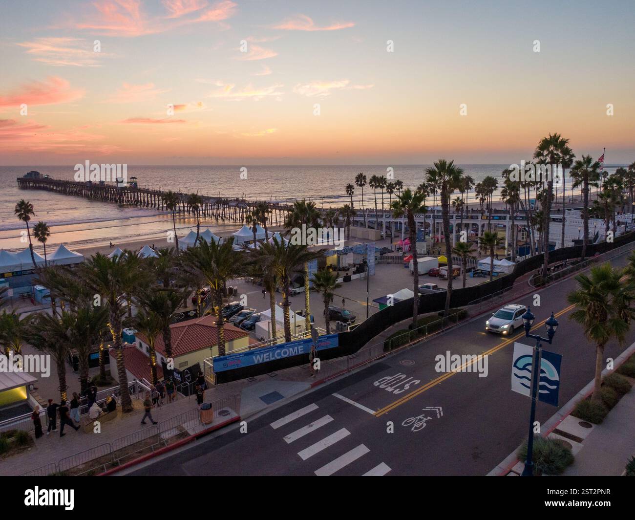 Various Drone Images of Downtown Oceanside California For Tourism, Real ...