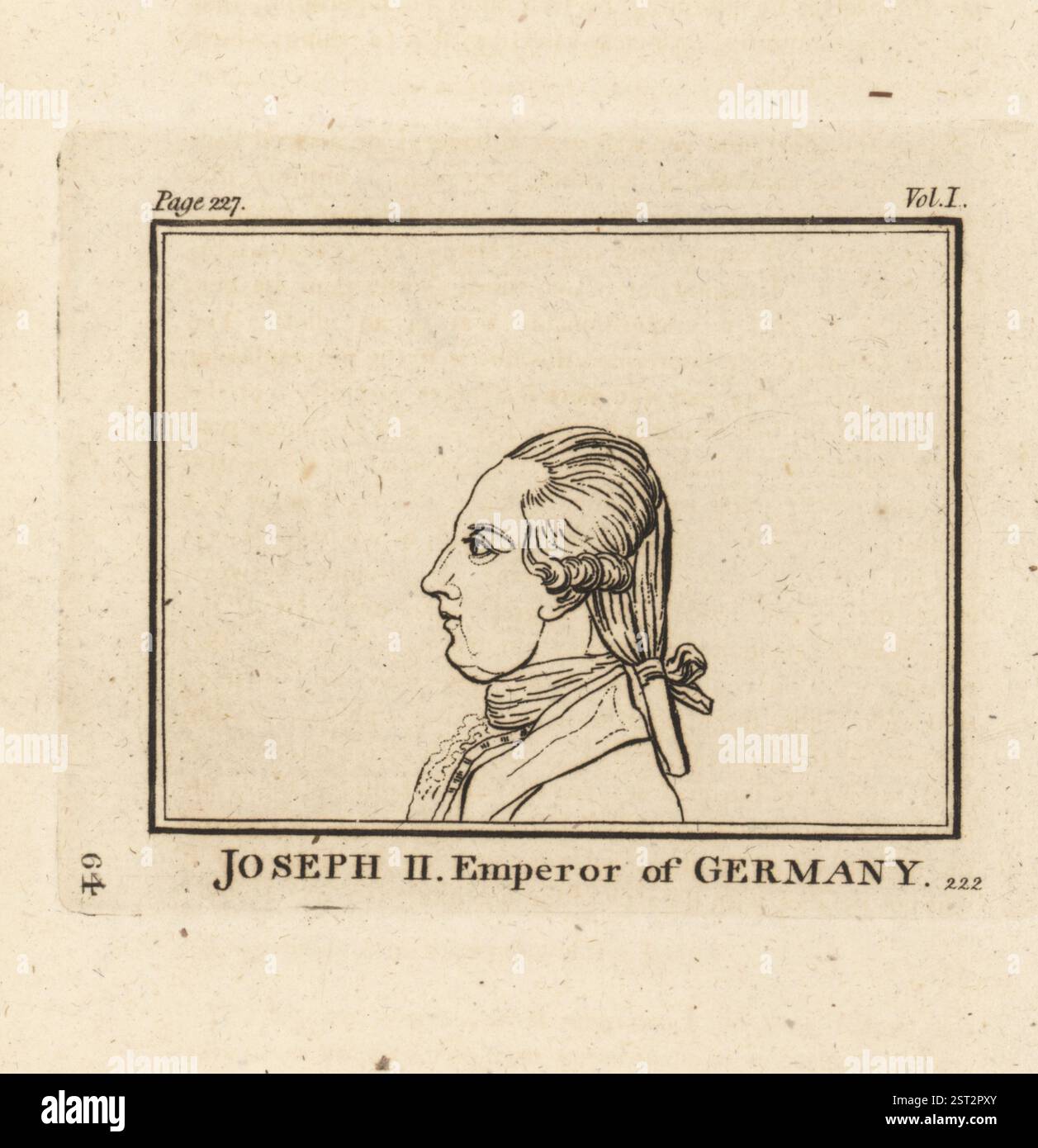 Profile of Joseph II, Emperor of Germany, Holy Roman Emperor, 1741-1790 ...