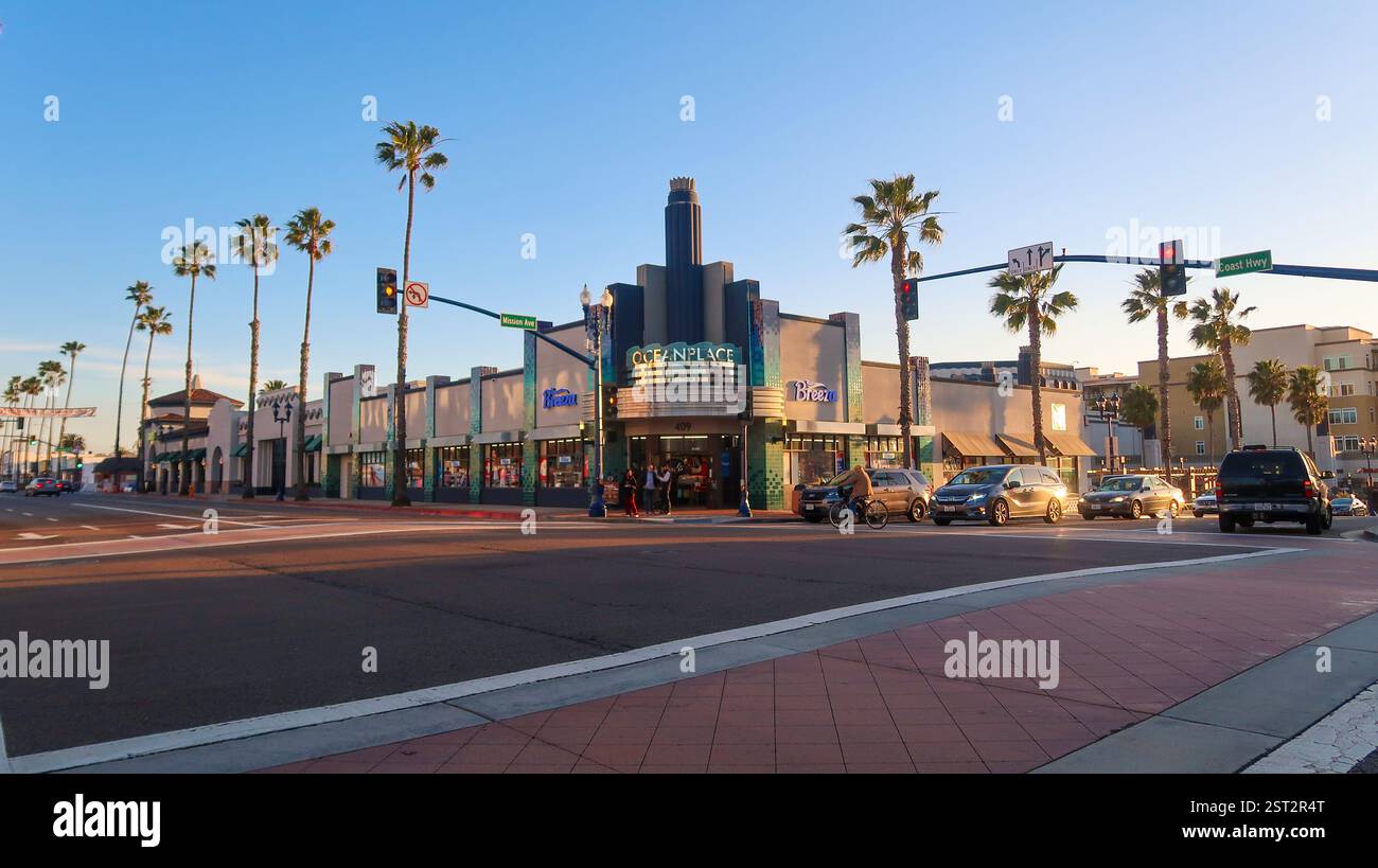 Various Drone Images of Downtown Oceanside California For Tourism, Real Estate, and Travel Stock ...