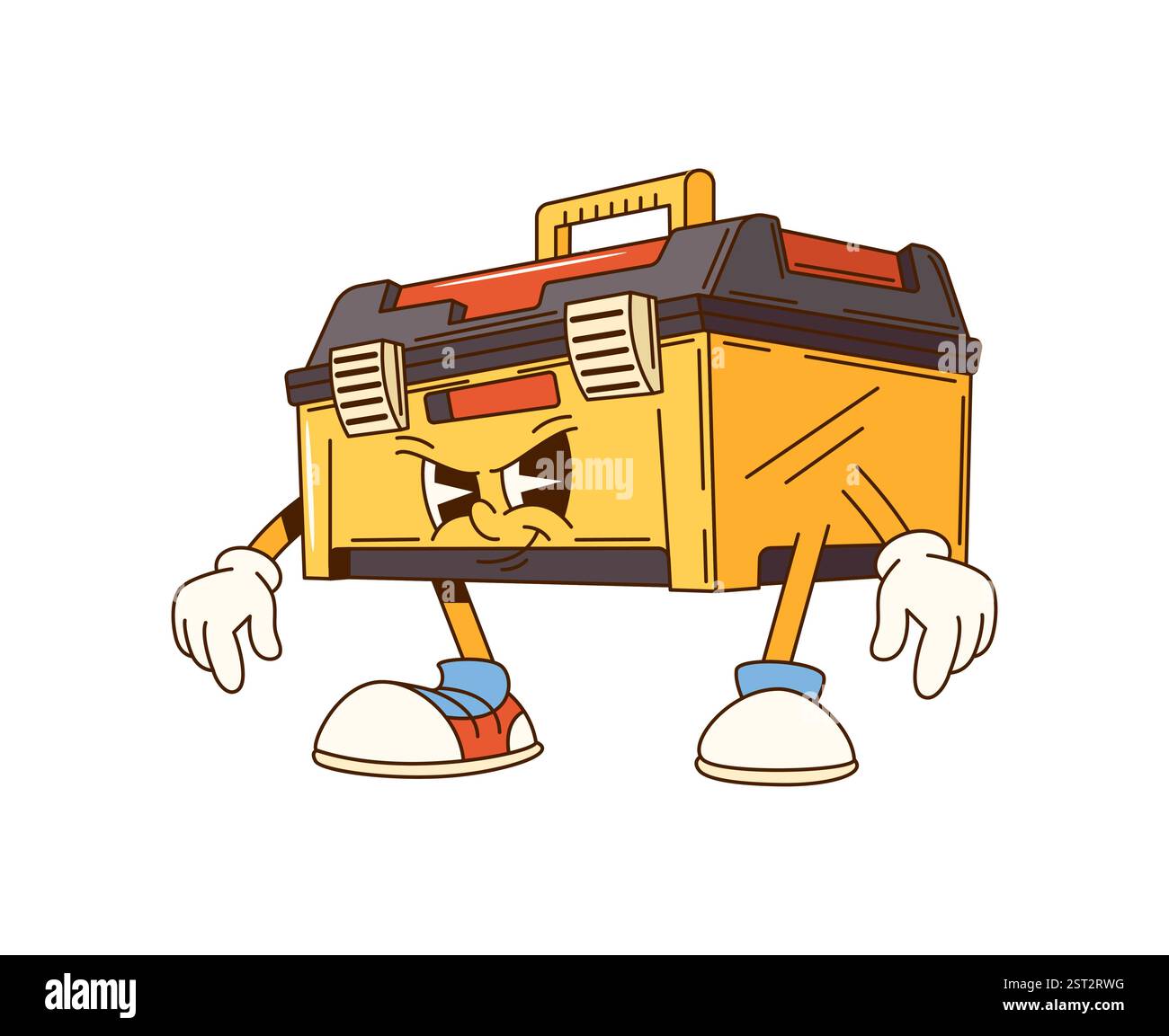Groovy toolbox cartoon character for construction, repair and DIY tool ...