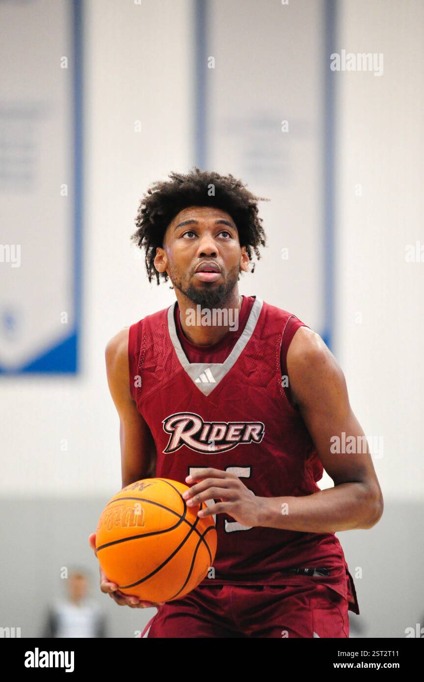 Jersey City, USA. 16th Feb, 2025. Rider's T.J. Weeks Jr. (35) at the ...