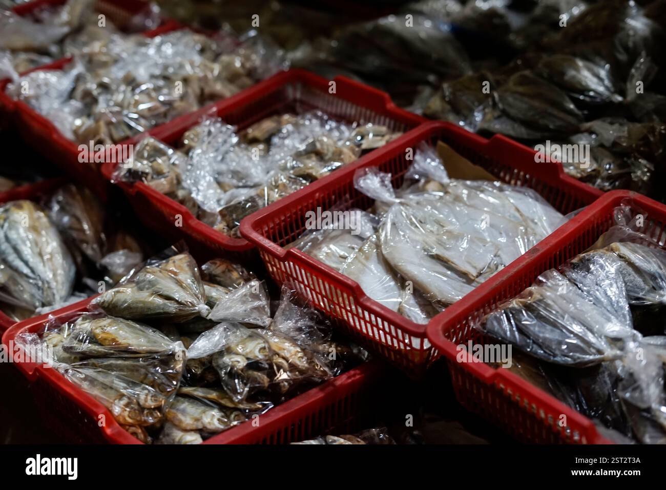 various types of salted fish sold in traditional markets in Indonesia ...