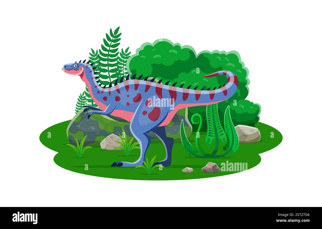 Alectrosaurus prehistoric dinosaur character. Isolated vector colorful ...