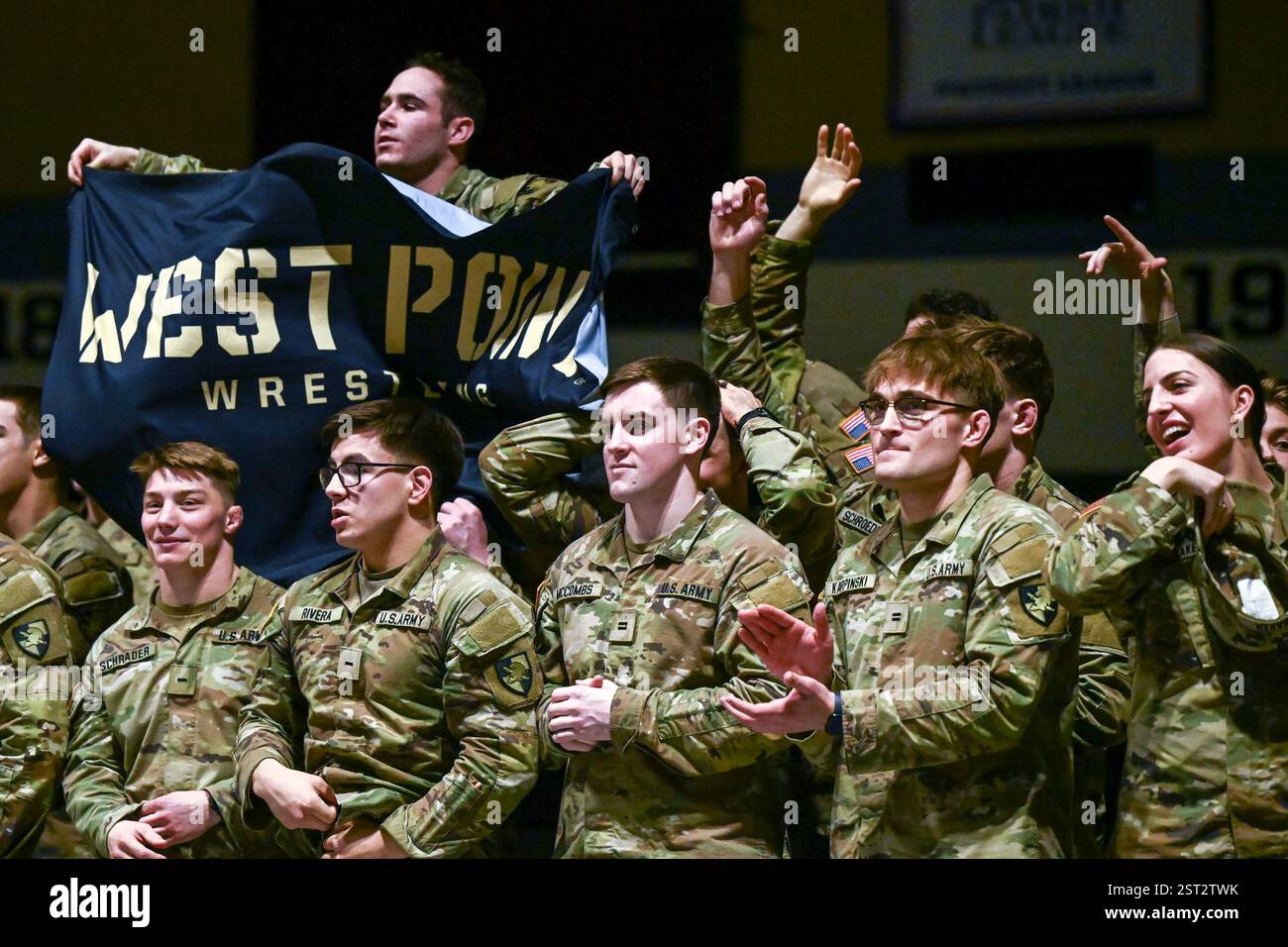 West Point, Ny, USA. 16th Feb, 2025. Army Cadets cheer on The Black ...