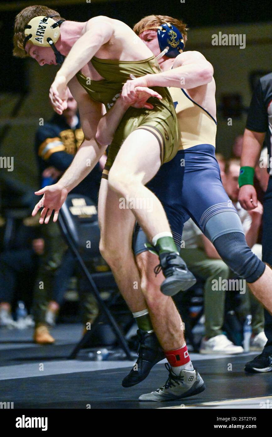 West Point, Ny, USA. 16th Feb, 2025. RICHARD TREANOR 141lbs OF THE ARMY ...